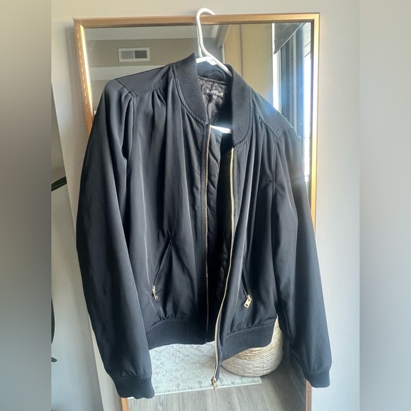 Jackets & Coats | Black Bomber Jacket With Padding In The Inside For ...